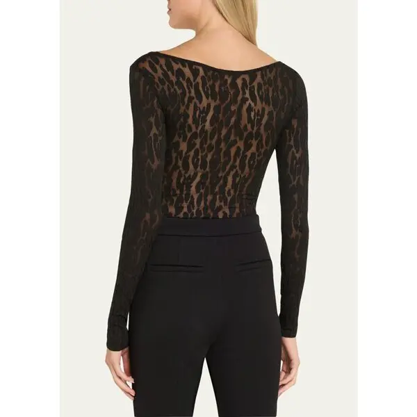 Wolford Long-sleeve Leopard Bodysuit