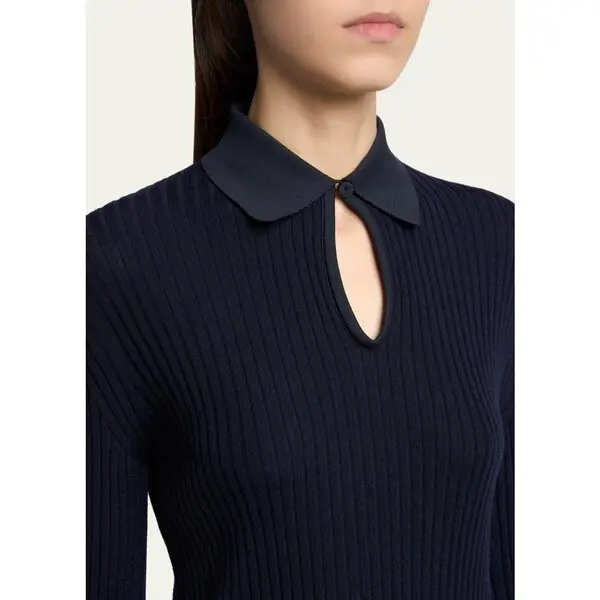 JIL SANDER Long-sleeve Button-keyhole Polo Shirt