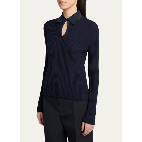 JIL SANDER Long-sleeve Button-keyhole Polo Shirt
