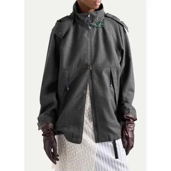 Prada Straight Fit Wool Jacket