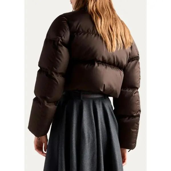 Prada Re-nylon Crop Puffer Jacket