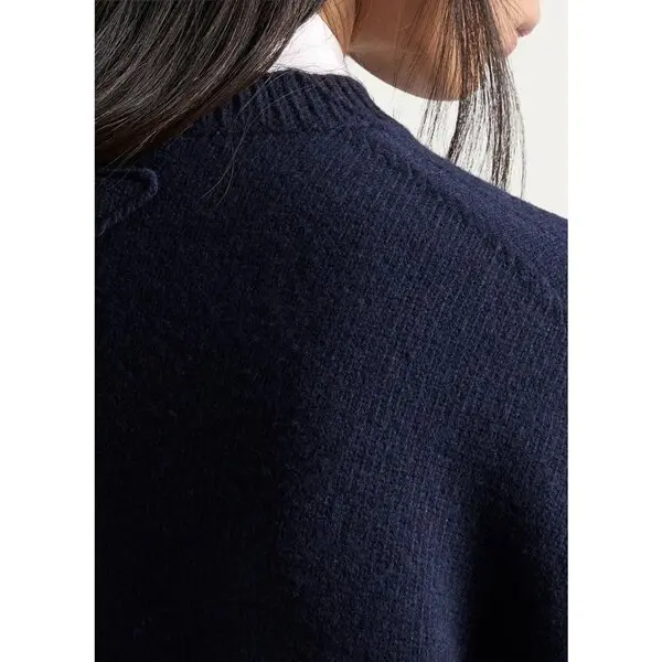 Prada Leather Elbow-patch Wool Crewneck Sweater