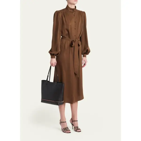 Valentino Garavani Medium Rockstud Grain Leather Tote Bag