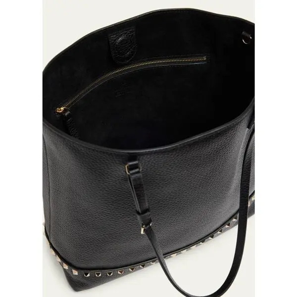 Valentino Garavani Medium Rockstud Grain Leather Tote Bag