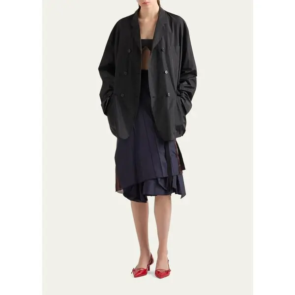 Prada Silk Taffeta Double-breasted Jacket