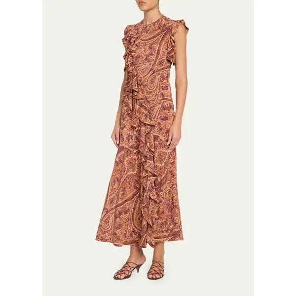 Ulla Johnson Ameline Sleeveless Silk Maxi Dress
