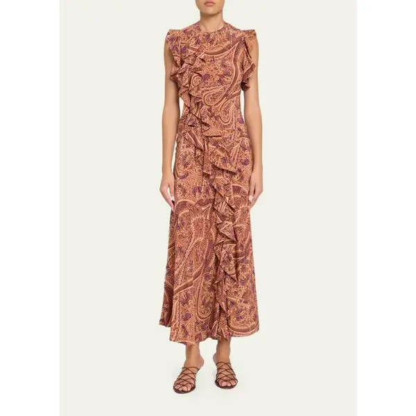 Ulla Johnson Ameline Sleeveless Silk Maxi Dress