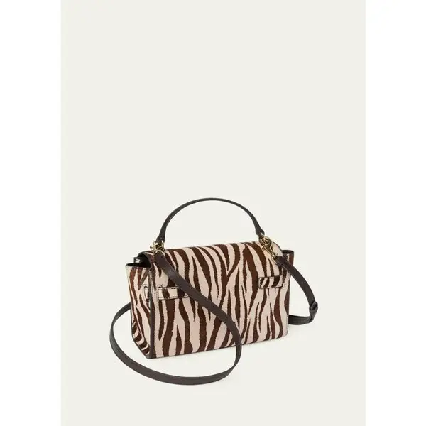 LOEFFLER RANDALL Alexi -print Calfhair & Leather Top-handle Bag