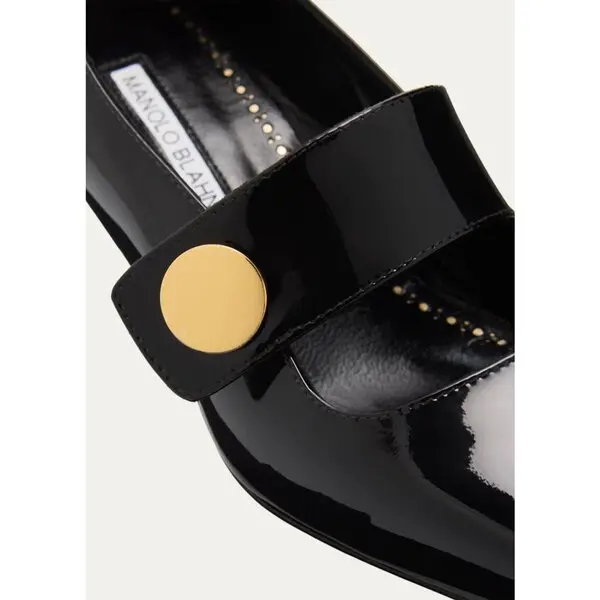 Manolo Blahnik 50mm Dorian Patent Leather Mary Jane Pumps