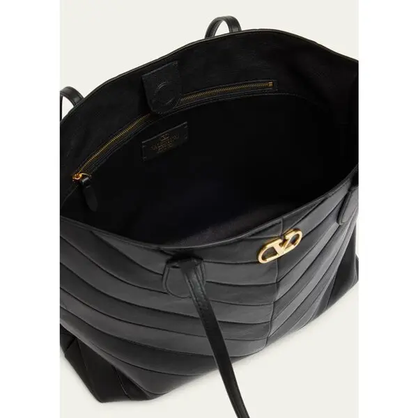 Valentino Garavani Panthea Medium Chevron Leather Tote Bag