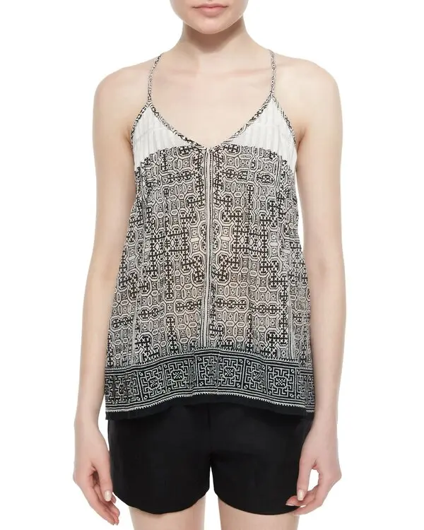 Ulla Johnson Josephine Paisley Flutter-sleeve Blouse