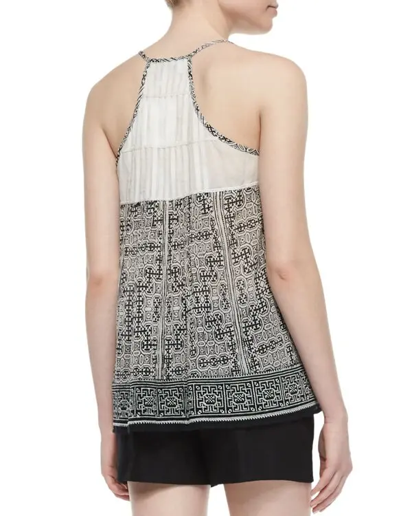 Ulla Johnson Josephine Paisley Flutter-sleeve Blouse