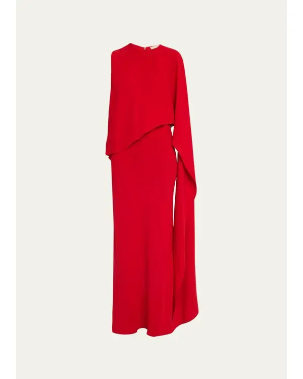 HEIRLOME Cletine Sleeveless Asymmetric Drape Maxi Dress