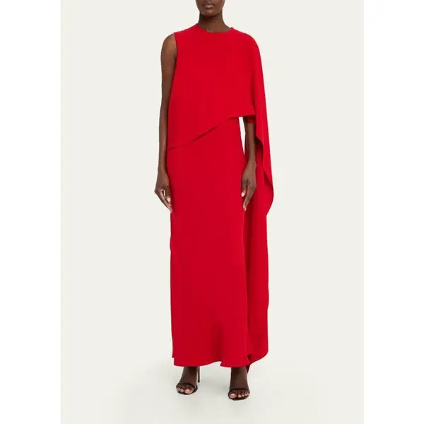 HEIRLOME Cletine Sleeveless Asymmetric Drape Maxi Dress