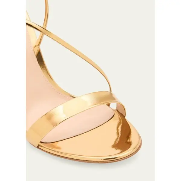 GIANVITO ROSSI 95mm Manhattan Metallic Leather Sandals