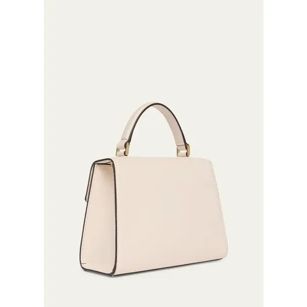 Valentino Garavani Small Crystal Vlogo Leather Top-handle Bag