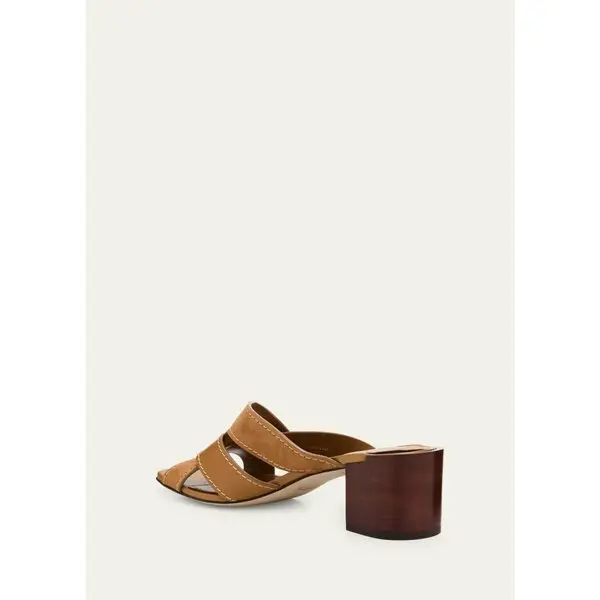 TOD'S 55mm Mixed Leather Block-heel Sandals
