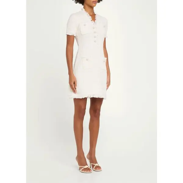 SELF-PORTRAIT Textured Knit Mini Dress