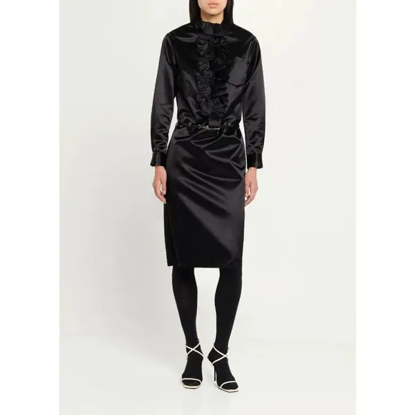Marc Jacobs Ruffled Satin Knee-length Dress