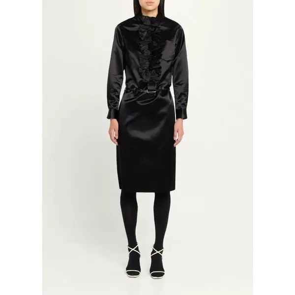 Marc Jacobs Ruffled Satin Knee-length Dress