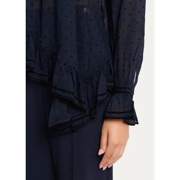 Ulla Johnson Marcella Long-sleeve Asymmetric Cotton Blouse