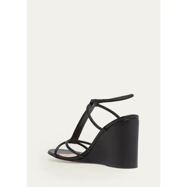 GIANVITO ROSSI 85mm Strappy Leather Wedge Sandals