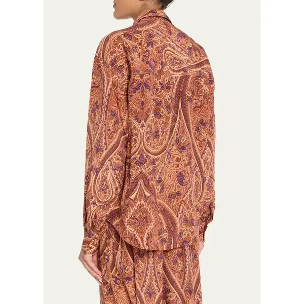 Ulla Johnson Lise Long-sleeve Tie-neck Silk Blouse
