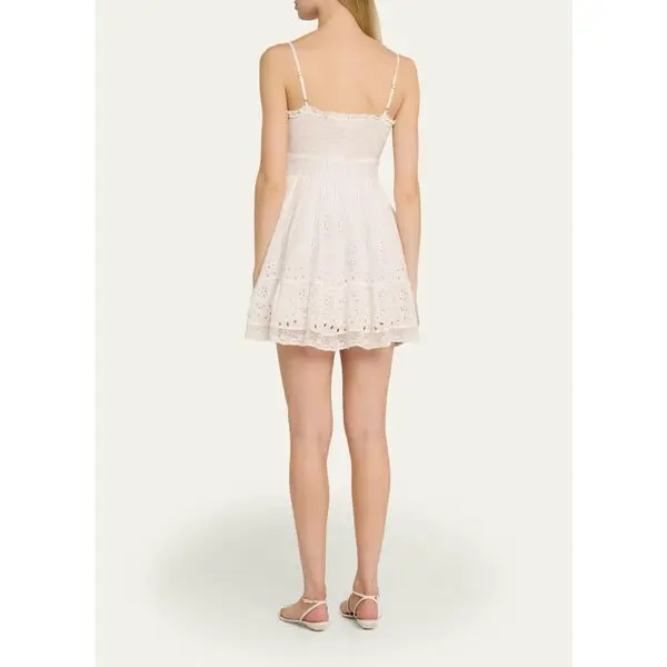 LoveShackFancy Azar Broderie Anglaise Mini Dress
