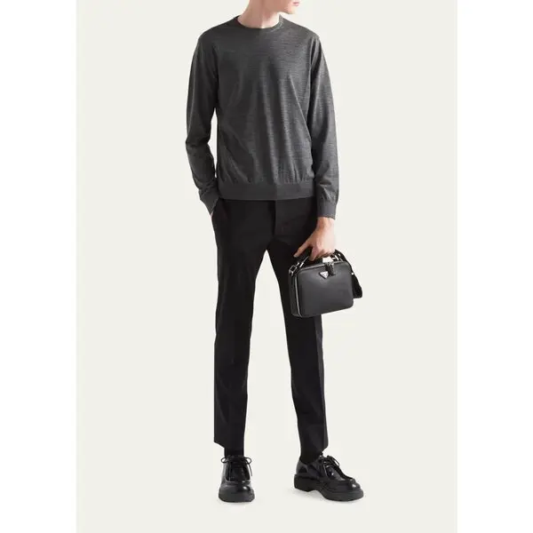 Prada Wool-stretch Tapered Leg Pants