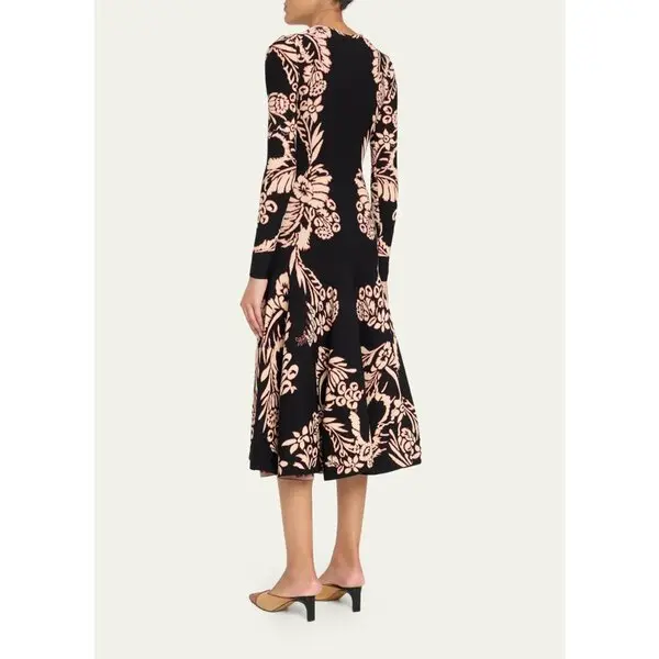 Ulla Johnson Nerissa Jacquard Long-sleeve Midi Dress