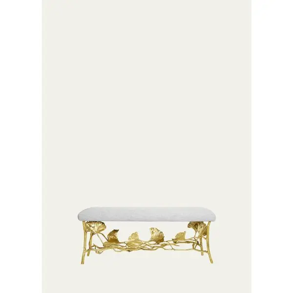 Michael Aram Golden Ginkgo Bench