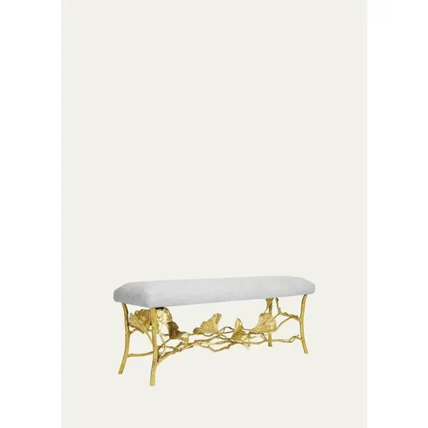 Michael Aram Golden Ginkgo Bench