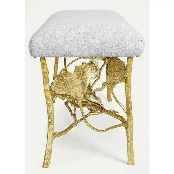 Michael Aram Golden Ginkgo Bench