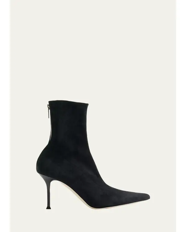 CHRISTEN Helix Stretch Suede Ankle Booties