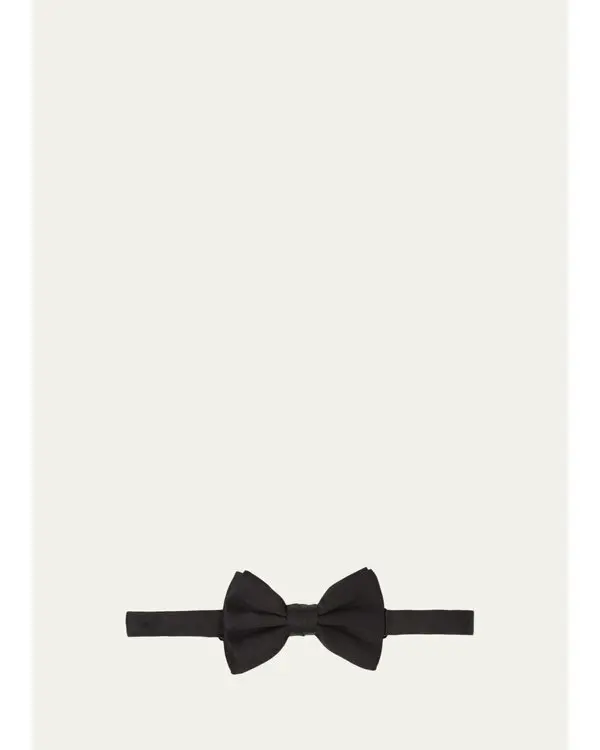 Prada Silk Satin Bow Tie - Black