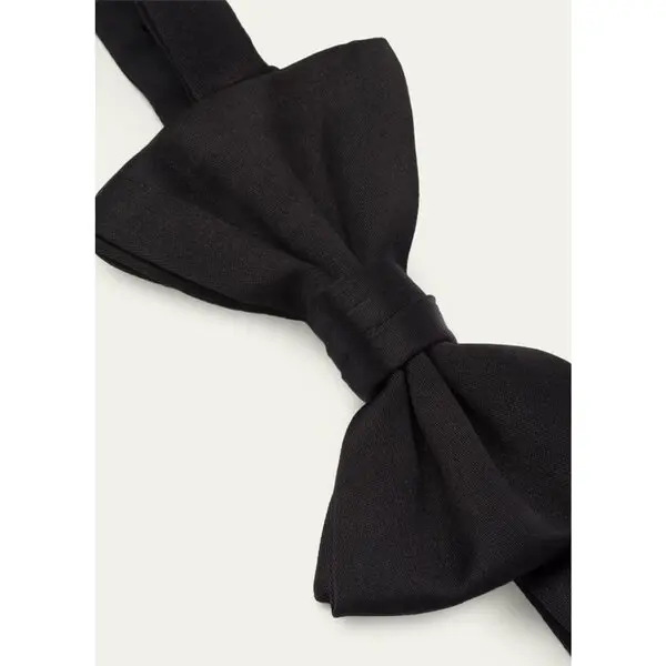 Prada Silk Satin Bow Tie - Black