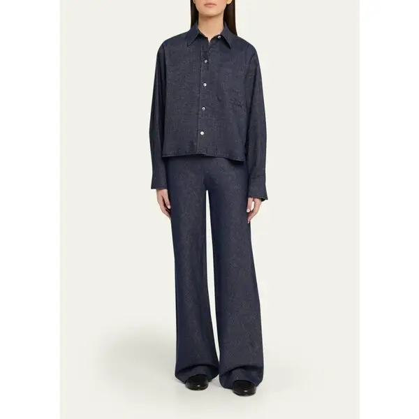 Vince Colette High-rise Chambray Bias Pants