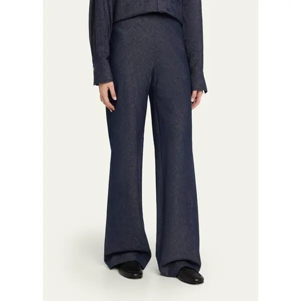 Vince Colette High-rise Chambray Bias Pants