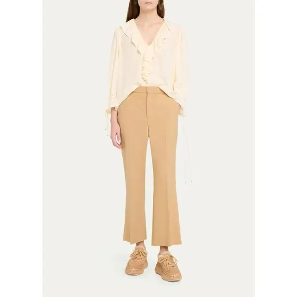Chloé Nama Shearling-lined Suede Platform Sneakers