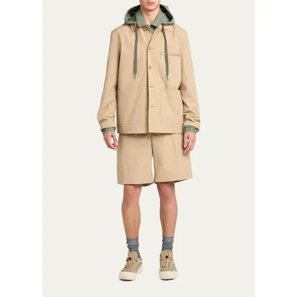 Moncler Nanav Seersucker Shirt Jacket