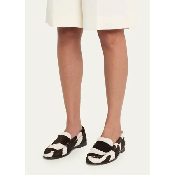 TOD'S Metal Dots -printed Calf Hair Loafers