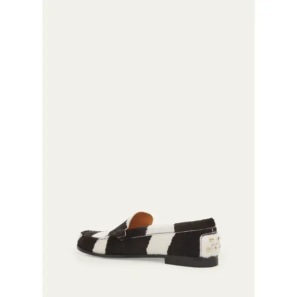 TOD'S Metal Dots -printed Calf Hair Loafers