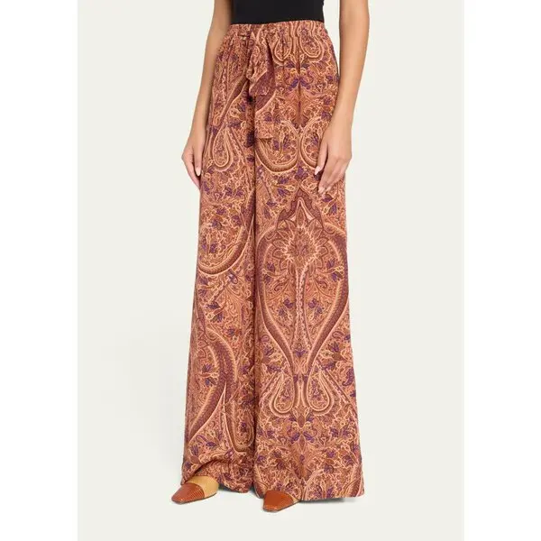 Ulla Johnson Sawyer High-waist Wide-leg Silk Pants