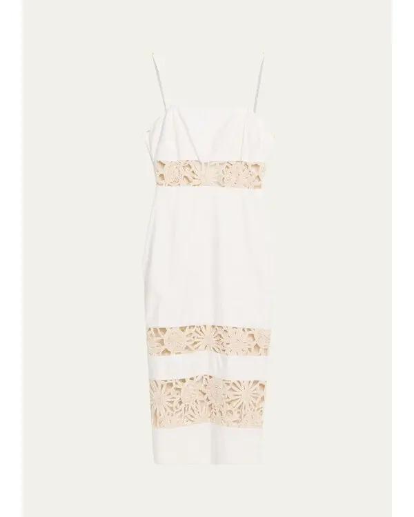 Ramy Brook Aaliyah Floral Cutout Midi Dress