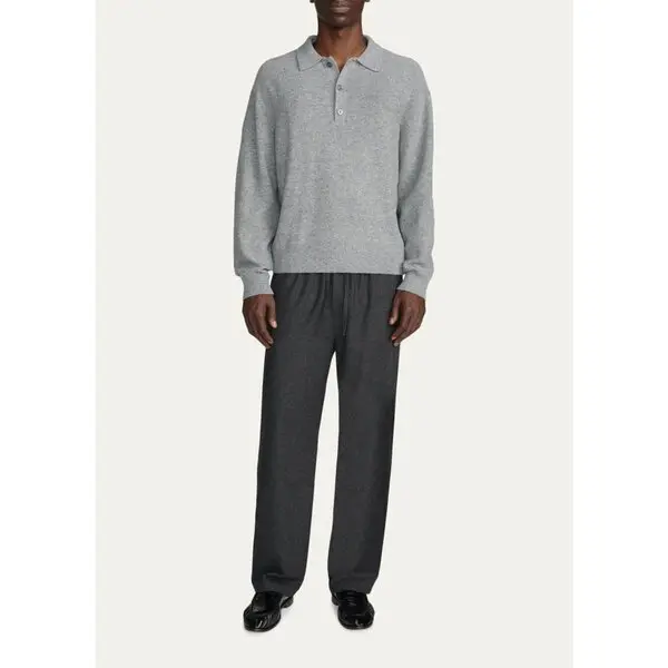 FRAME Boiled Wool Polo Sweater