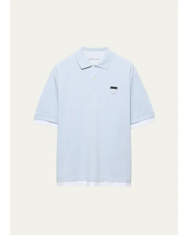 Prada Double-layer Polo Shirt