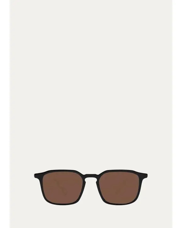 Barton Perreira Raymond Keyhole-bridge Acetate Rectangle Sunglasses