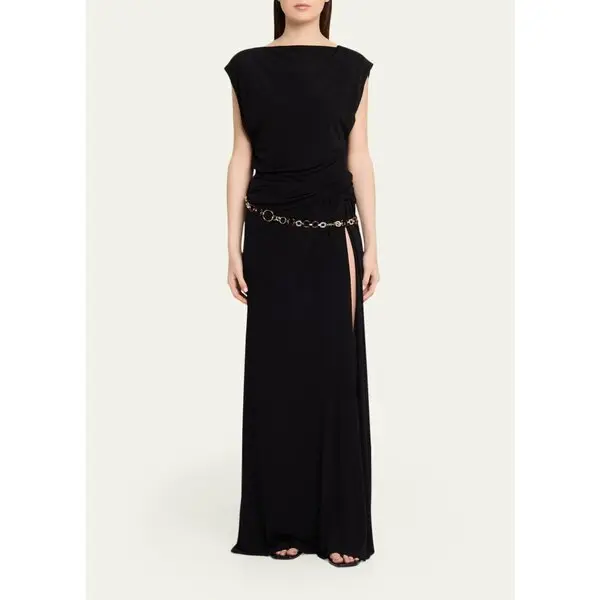 Christopher Esber Tortoiseshell Chain Jersey Top