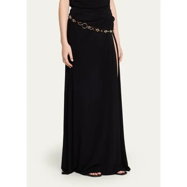 Christopher Esber Tortoise Chain Belt Maxi Skirt
