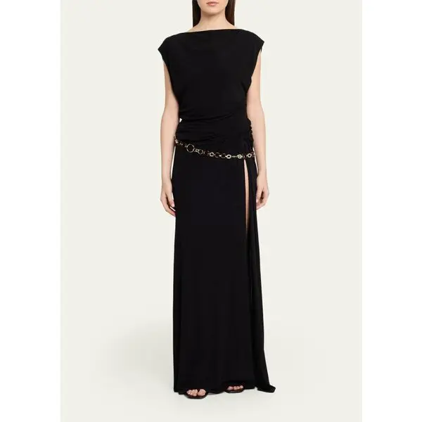 Christopher Esber Tortoise Chain Belt Maxi Skirt